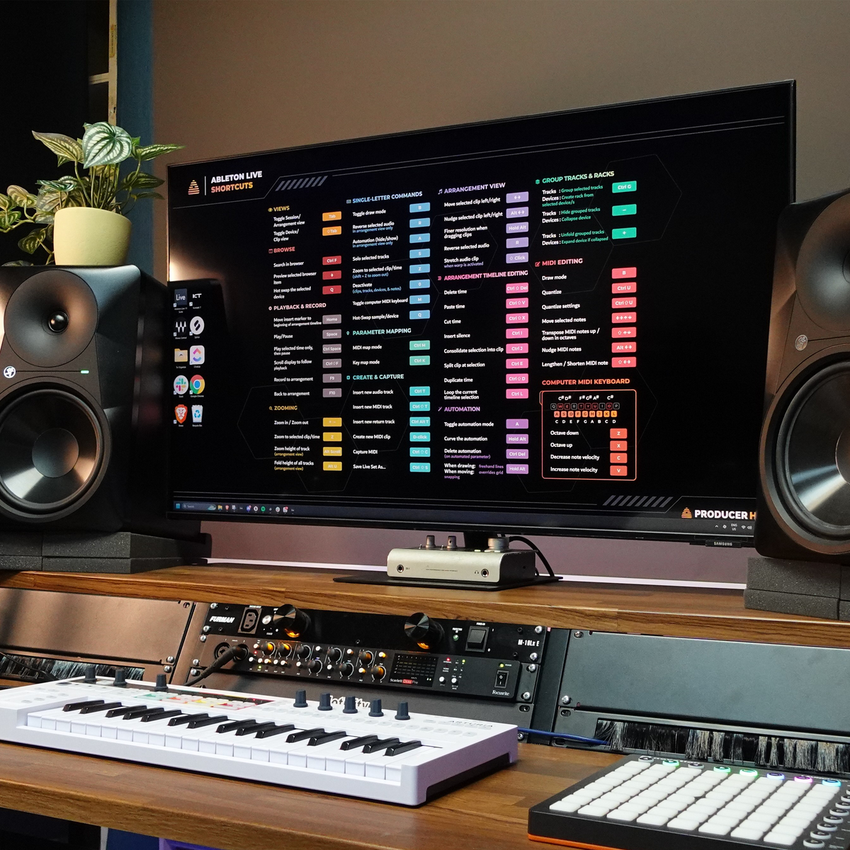 Ableton Live 11 Keyboard Shortcuts Desktop Wallpaper – Producer Hive